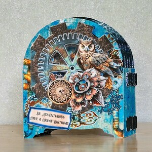 Handmade Steampunk Owl 3D Pop-up Birthday Card - Etsy UK