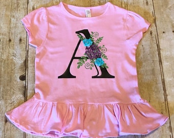 Initial shirt | Etsy