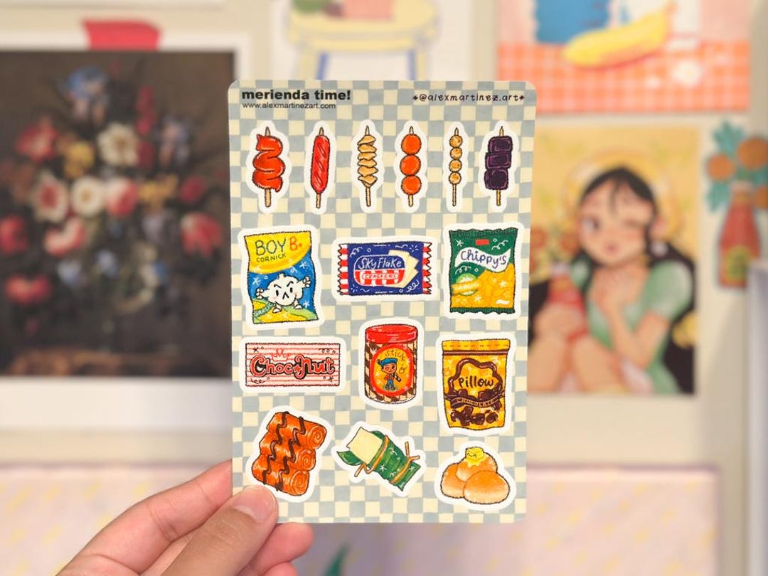 Merienda Time! ~ Filipino Snacks ~ Sticker Sheet ~ Illustrations by ...