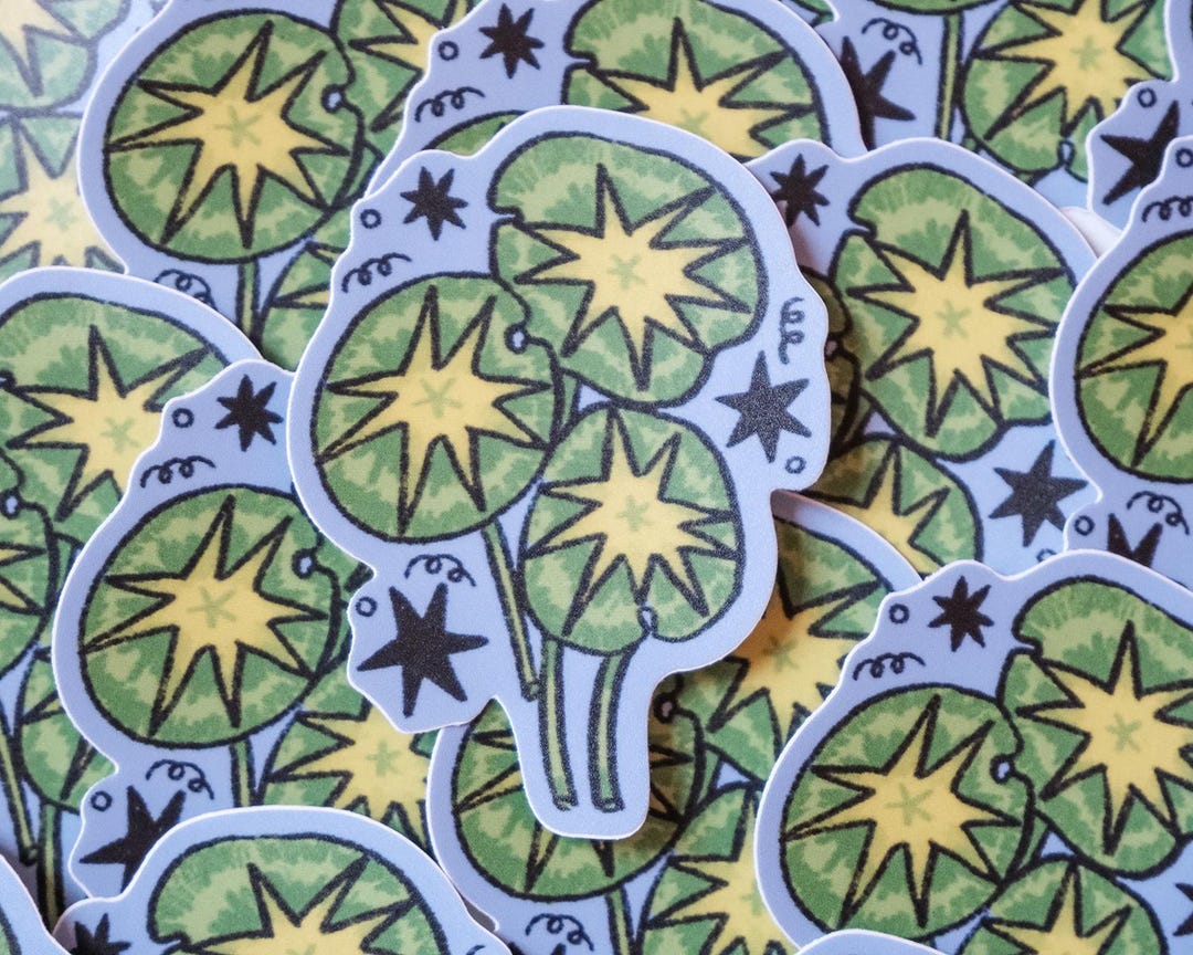 Lily Pad Leaves - Waterproof Sticker ~ Illustrations by Alex Martinez ...