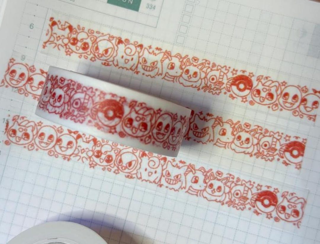 Pokemon Pals - Washi Tape ~ Illustrations by Alex Martinez Art - Etsy