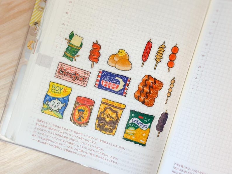 Merienda Time! ~ Filipino Snacks ~ Sticker Sheet ~ Illustrations by ...