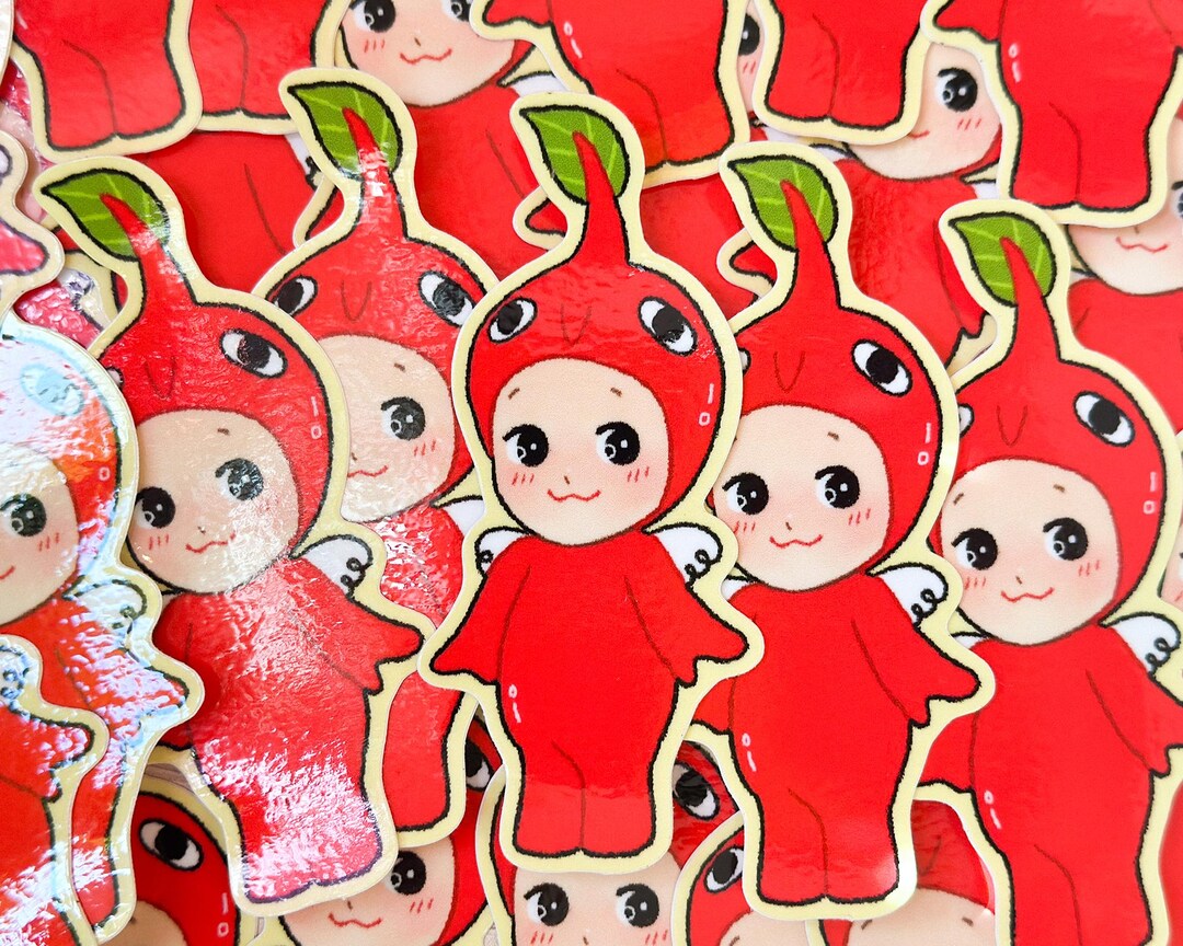 Red Pikmin - Waterproof Sticker - Illustrations by Alex Martinez Art - Etsy