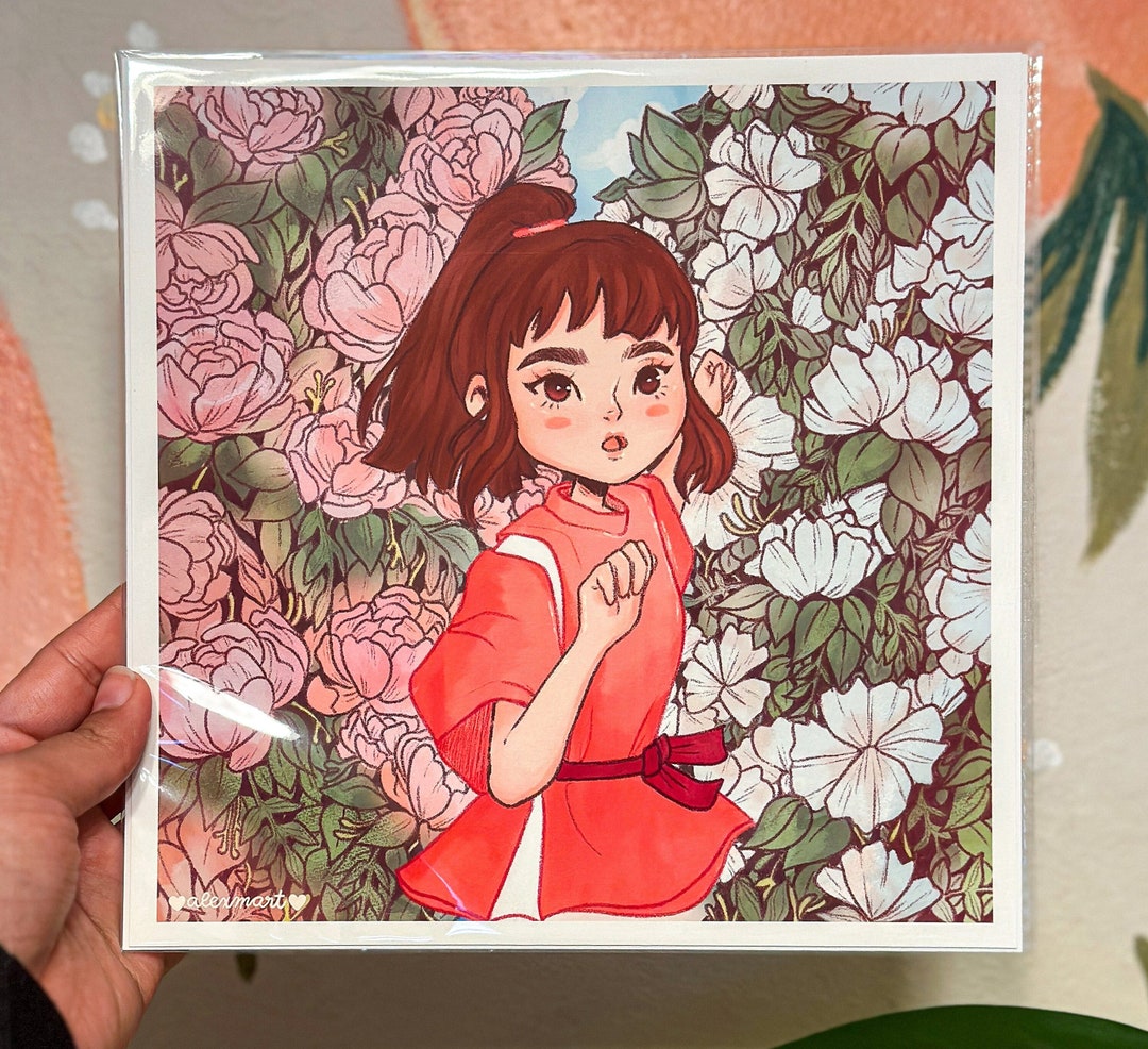 Through the Flowers Cute Chihiro Spirited Away Fan Art Print Kawaii Art ...
