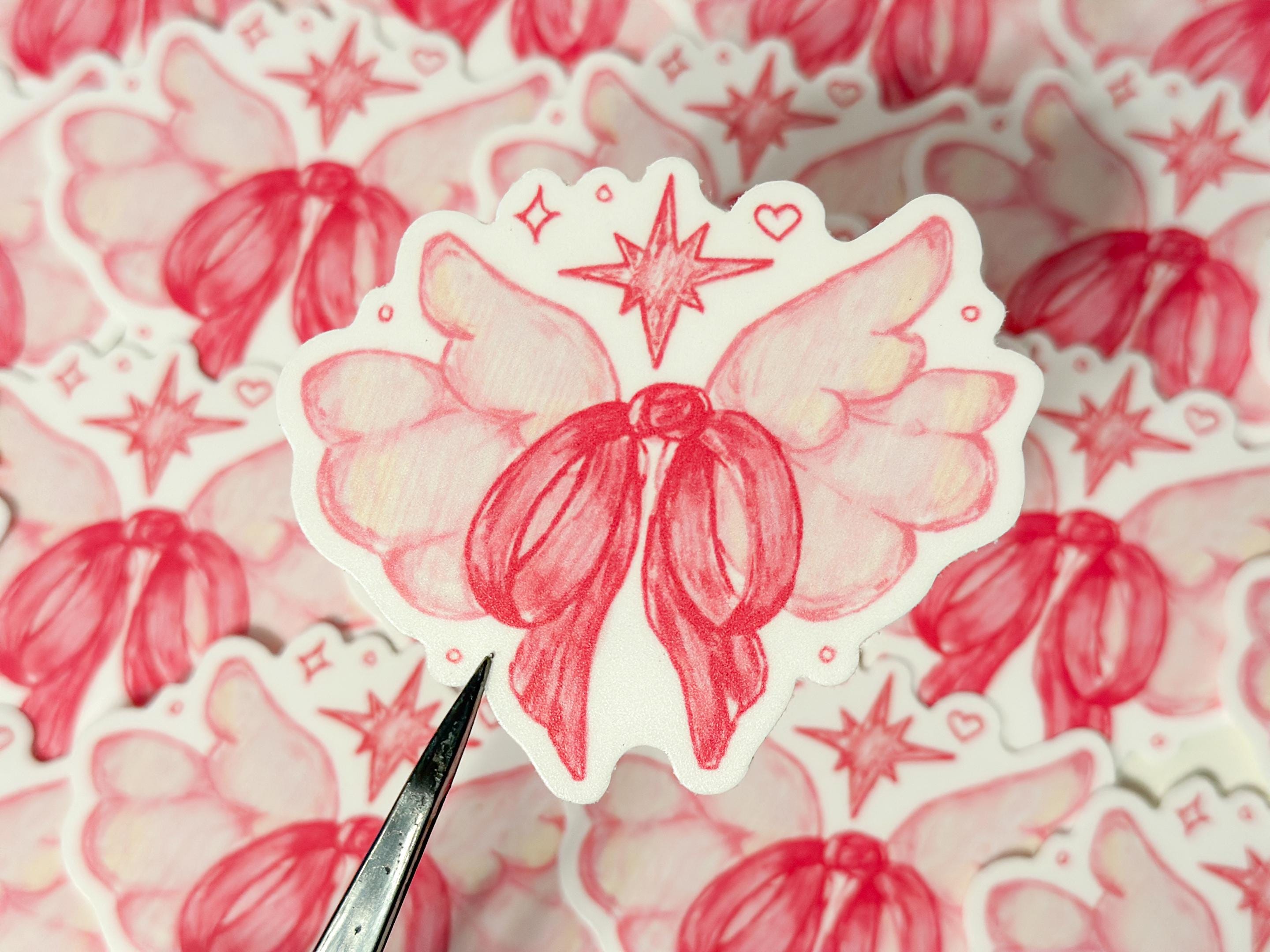 Coquette Angel Wings - Waterproof Sticker ~ Illustrations by Alex ...