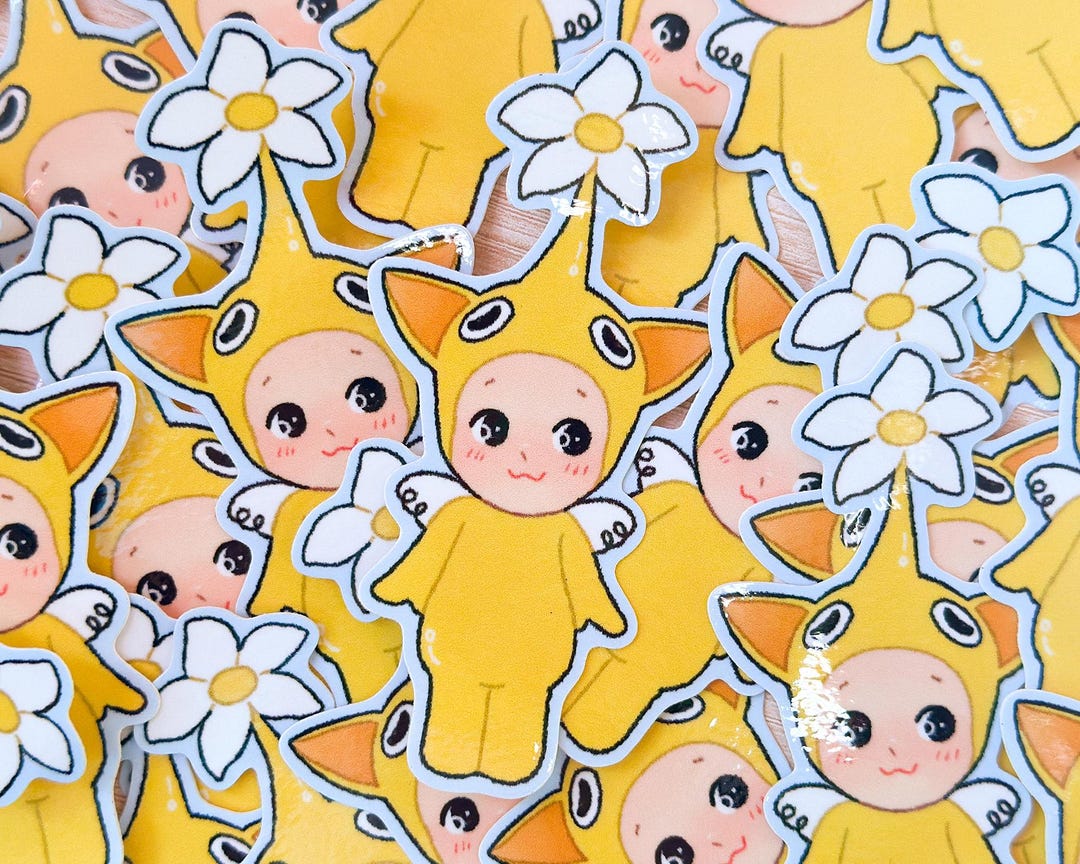 Yellow Pikmin - Waterproof Sticker - Illustrations by Alex Martinez Art ...