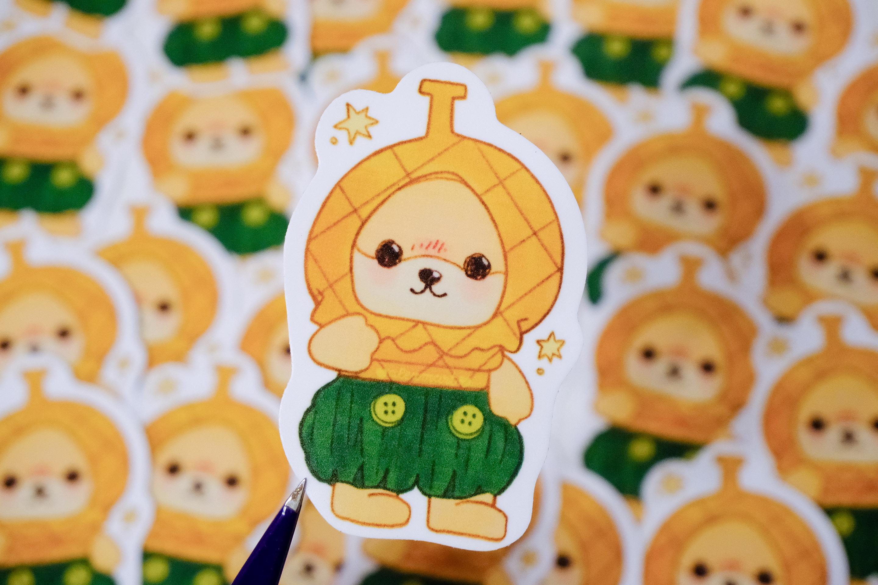Pineapple Calico Critter - Waterproof Sticker ~ Illustrations by Alex ...