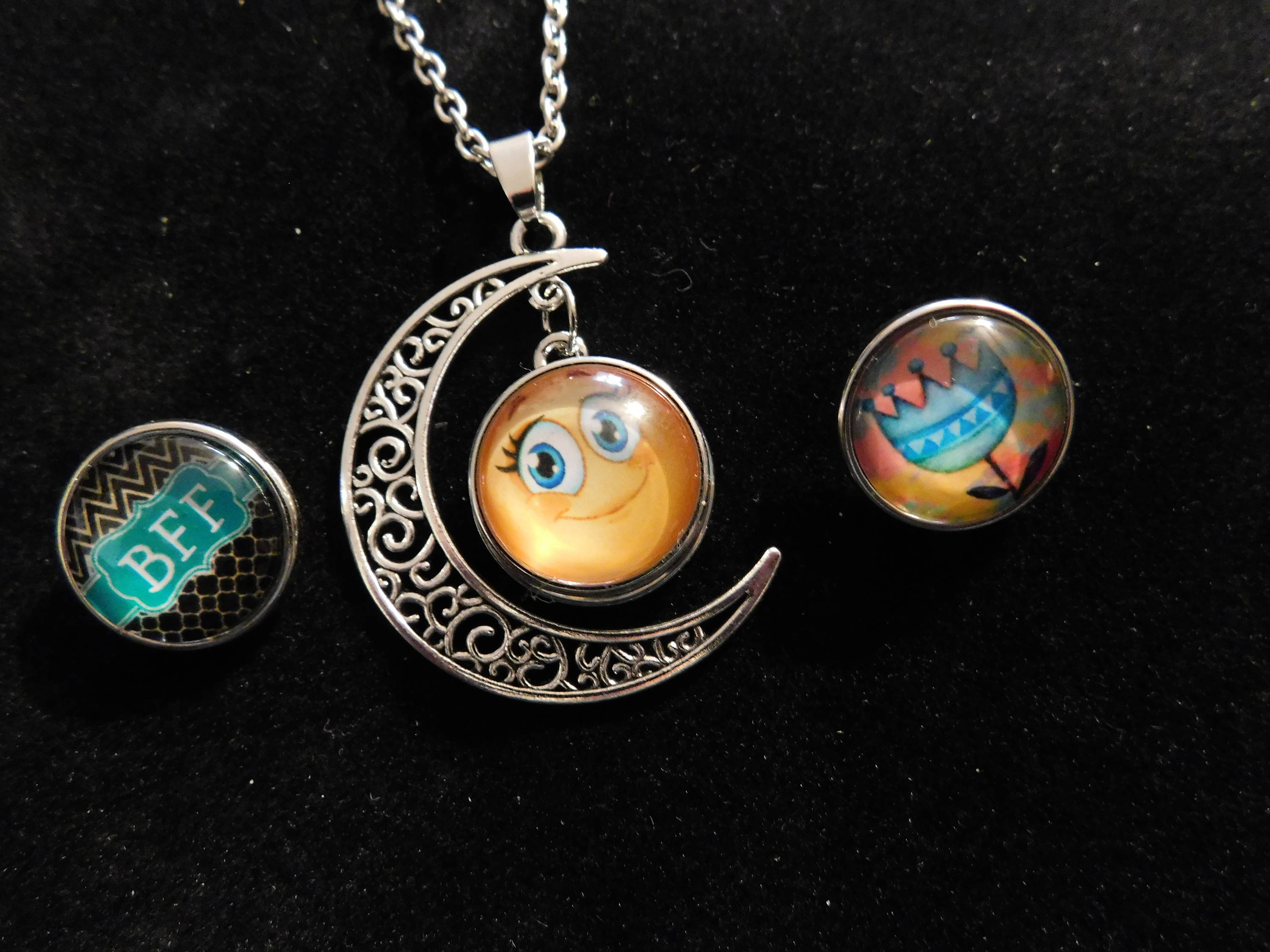 Collar Lunar Moon Snap con elección de snap - Etsy España