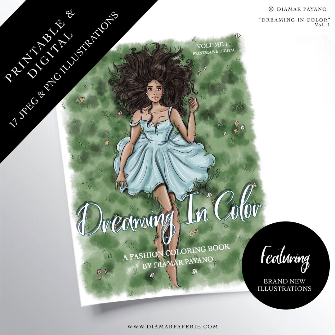 Dreaming in Color Vol. 1 Coloring Book (printable and Digital) - Etsy