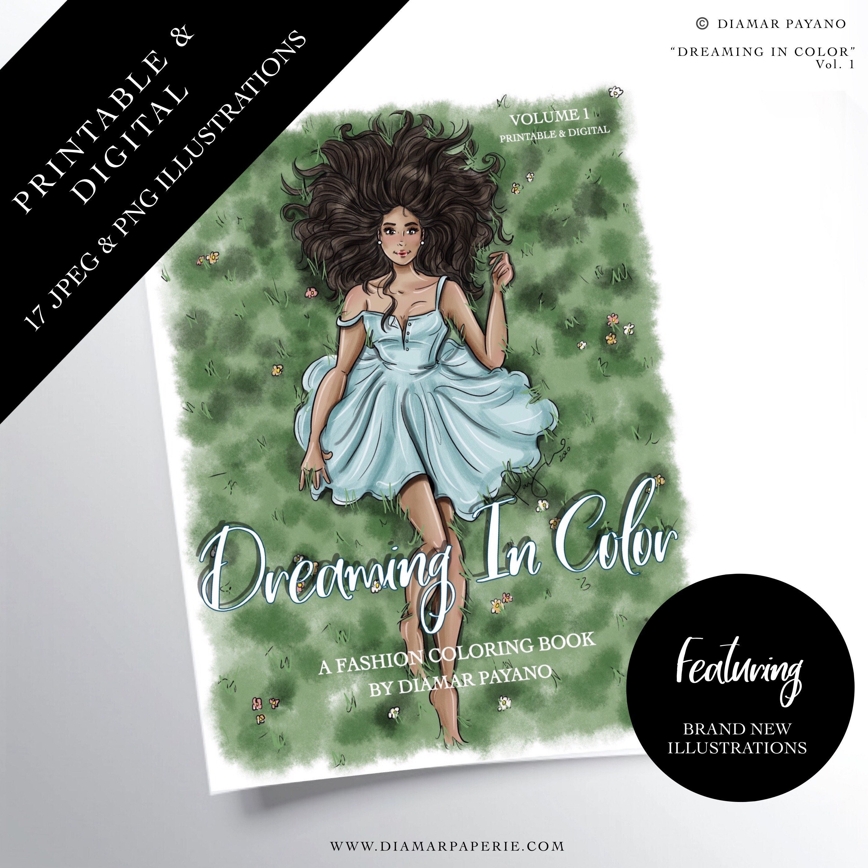 Dreaming in Color Vol. 1 Coloring Book (printable and Digital) - Etsy