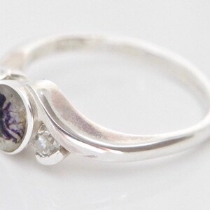 Blue John Ring and Cubic Zirconia Stones Handmade Sterling Silver Ring ...