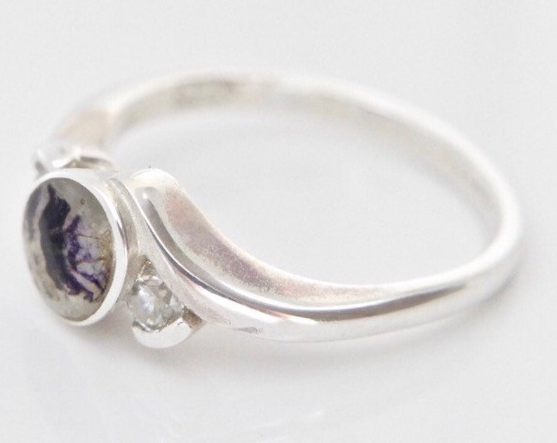 Blue John Ring and Cubic Zirconia Stones Handmade Sterling - Etsy
