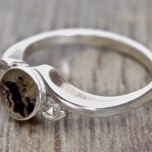 Blue John Ring and Cubic Zirconia Stones Handmade Sterling Silver Ring ...