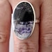 Blue John Ring Handmade Silver Ring Set With an Oval Blue John Stone - Etsy