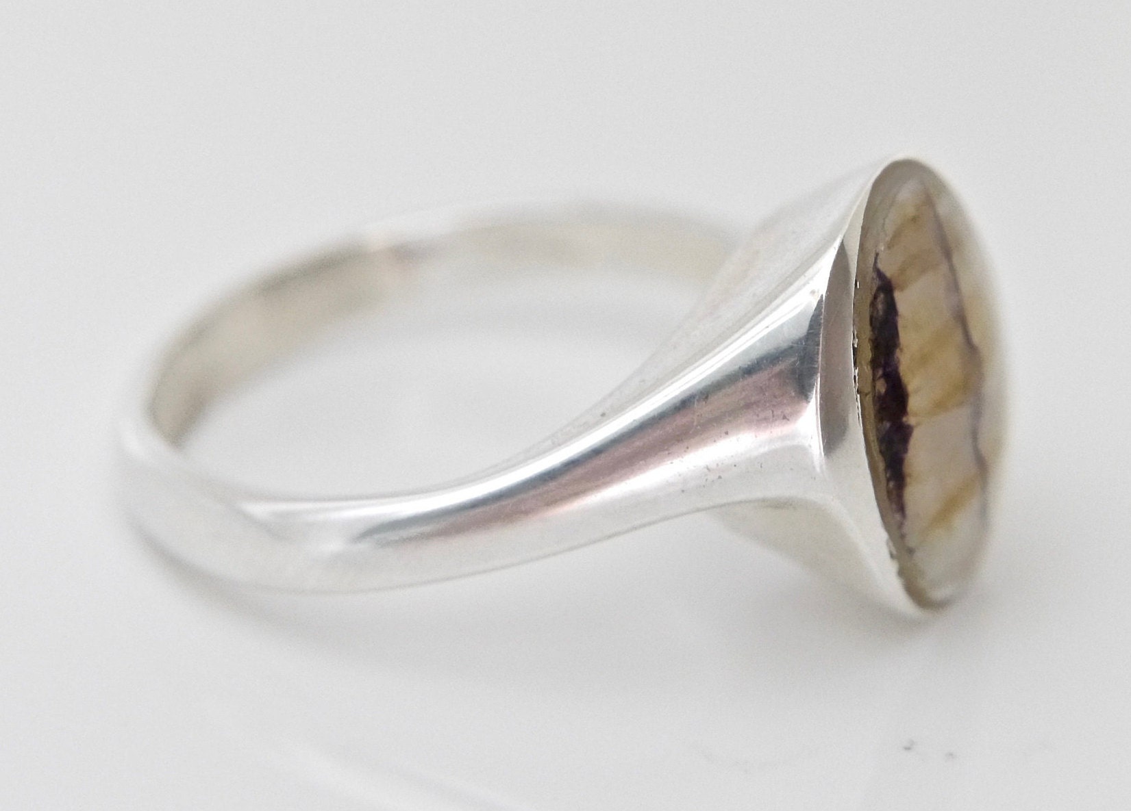 Blue John Ring Womens Ring Handmade Silver Ring Oval Stone | Etsy