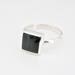 Whitby Jet Ring Handmade Ring Silver Square - Etsy UK