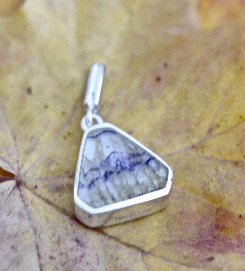 Blue John Pendant Handmade Silver Blue John Pendant - Etsy UK