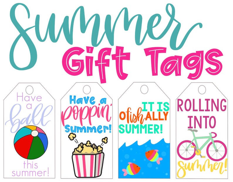 Summer Gift Tags Set - Etsy