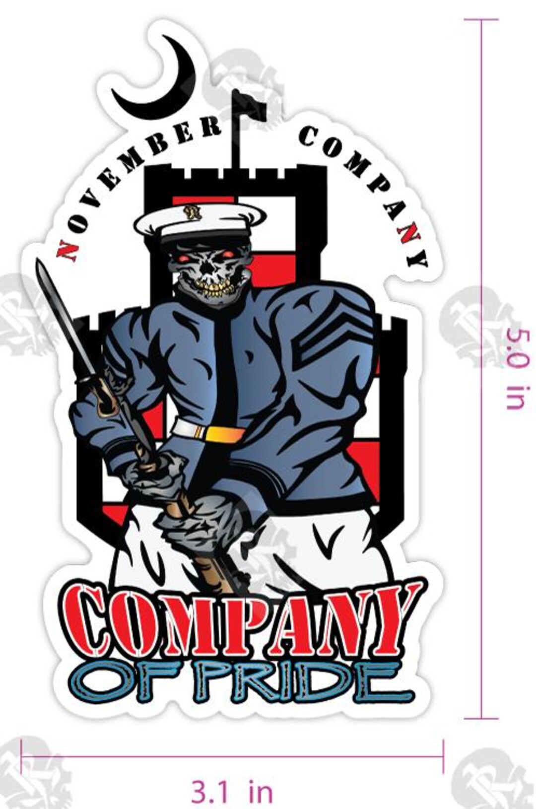 The Citadel, November Company Logo Sticker. All Proceeds Go to Fund the ...