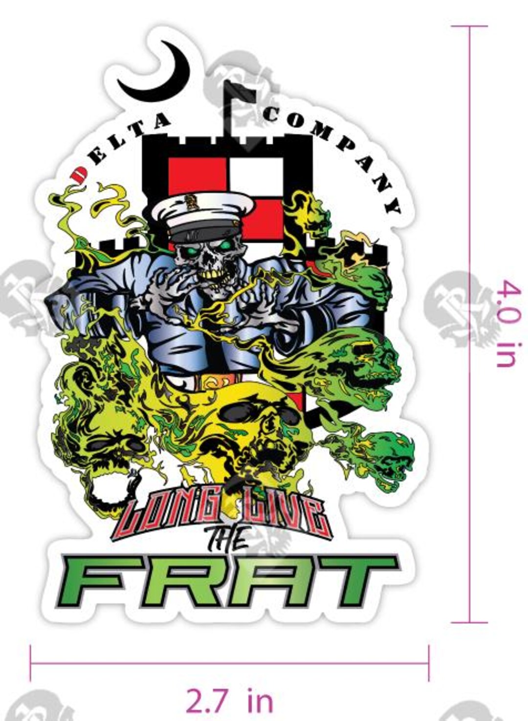 The Citadel, Delta Company Logo Sticker. All Proceeds Go to Fund the ...