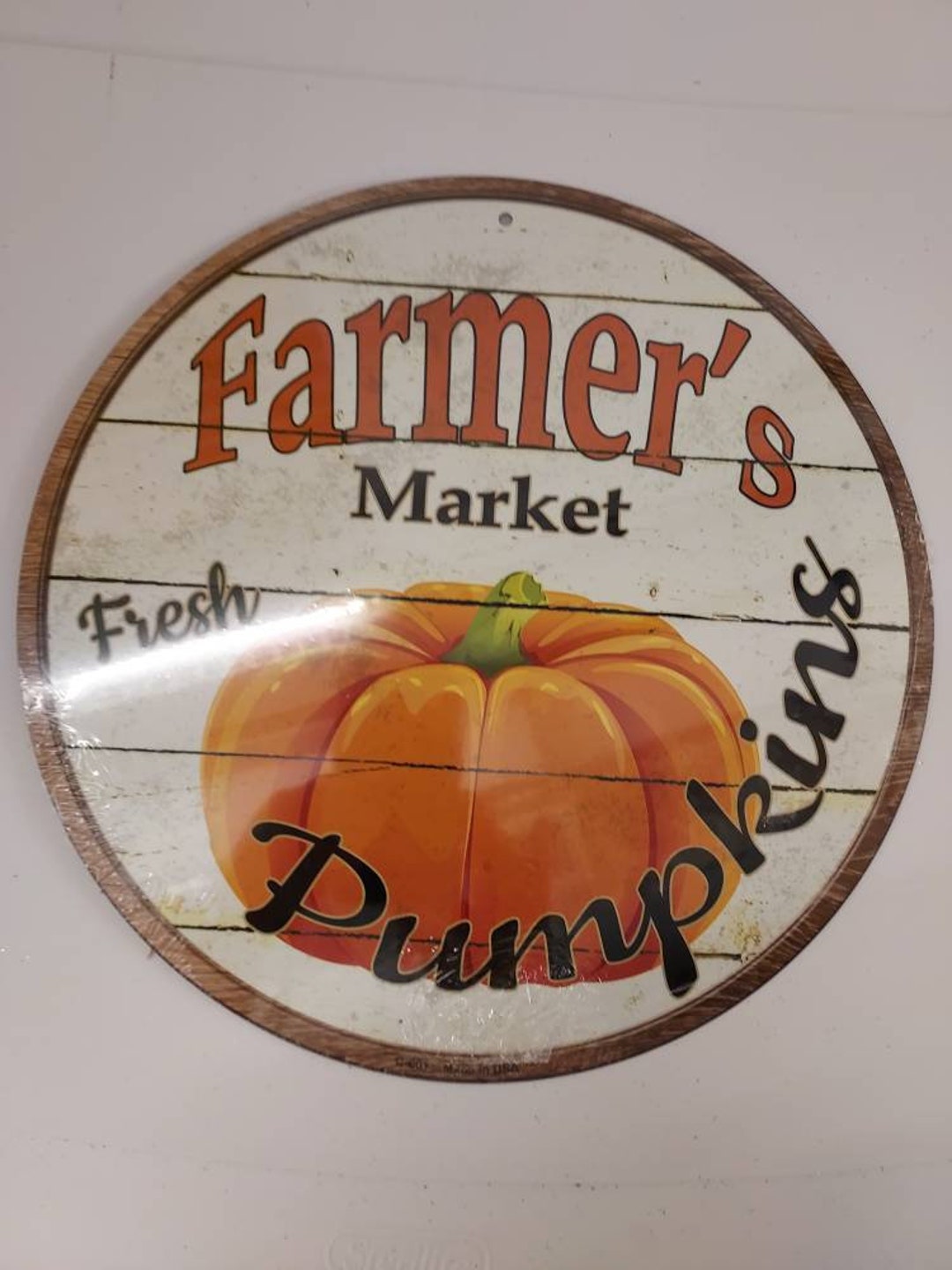 12" Farmer's Market Fresh Pumpkin Sign - Etsy