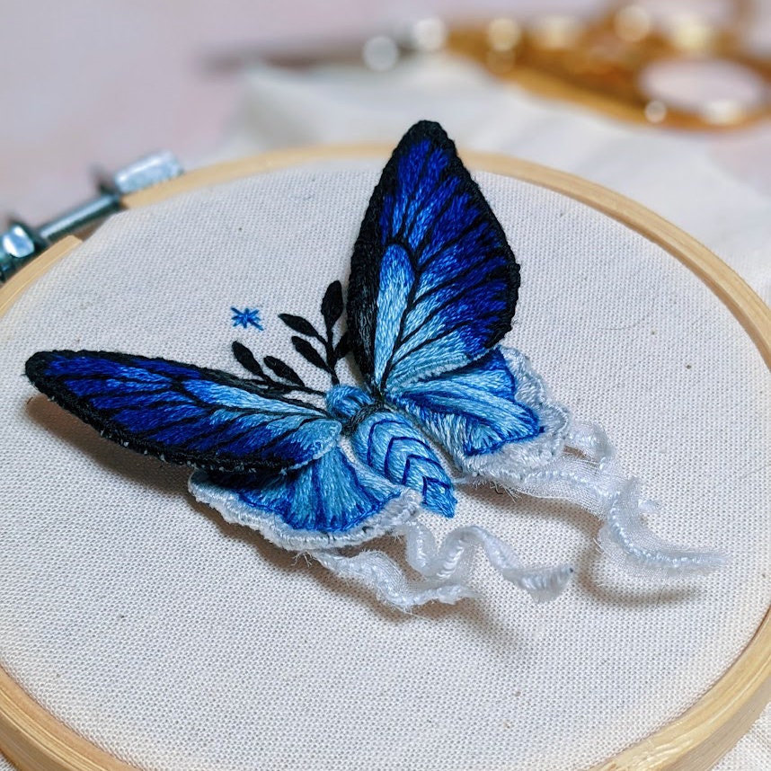 Realistic 3D Handmade Butterfly Embroidery Sculpture Framed - Etsy