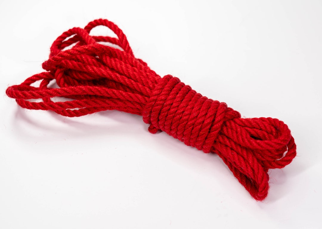Red Jute Rope – 8 Meters (≈26.25 Ft), 6 Mm – Premium Bondage & Shibari ...
