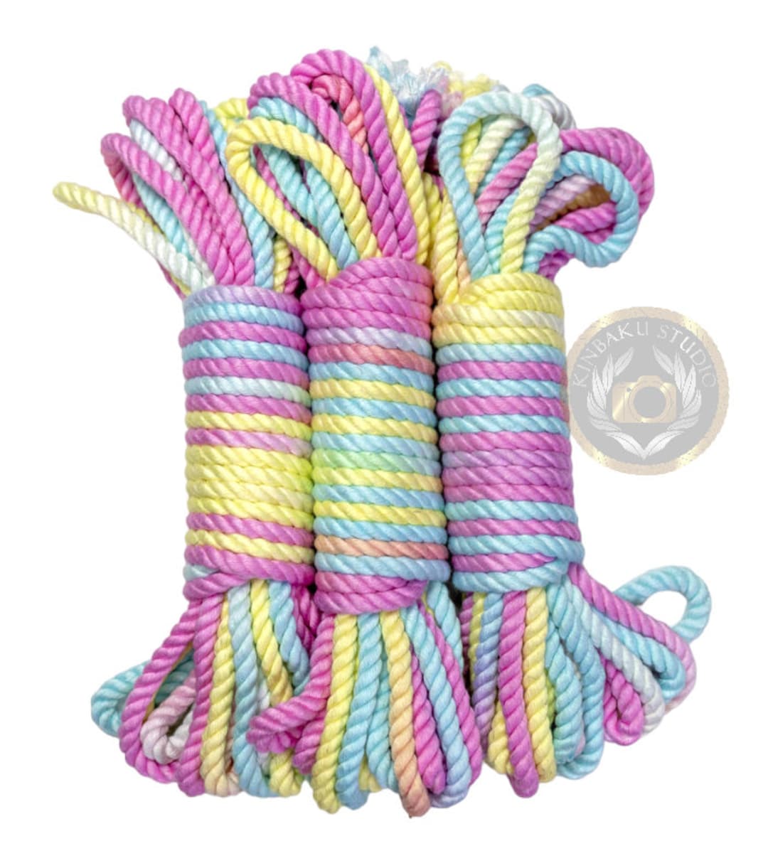 Pastel Rainbow Bamboo Silk Rope – 3-piece Bondage Kit for Beginners (8m ...