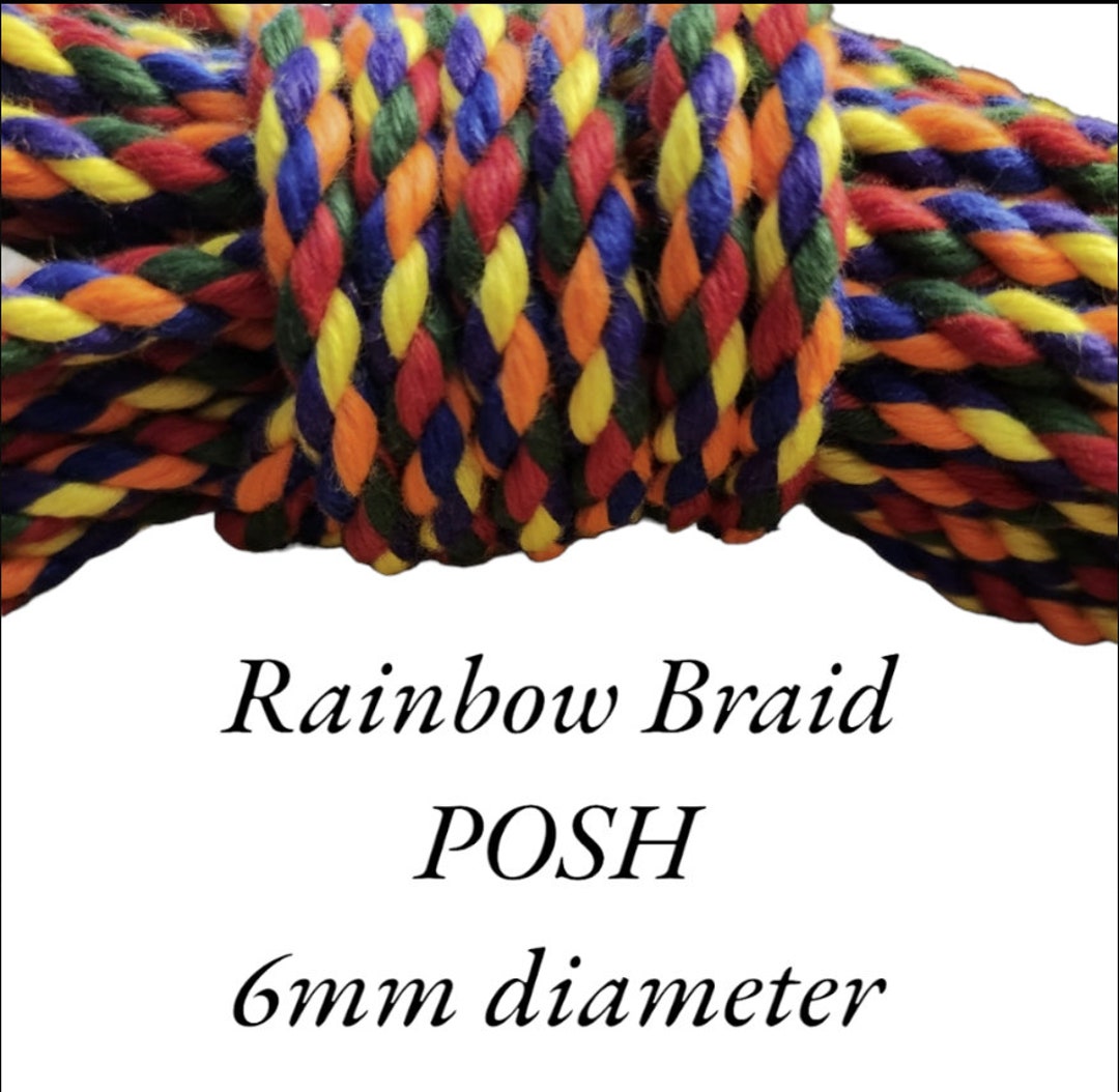 Rainbow Braided POSH Rope **limited Edition** - Etsy