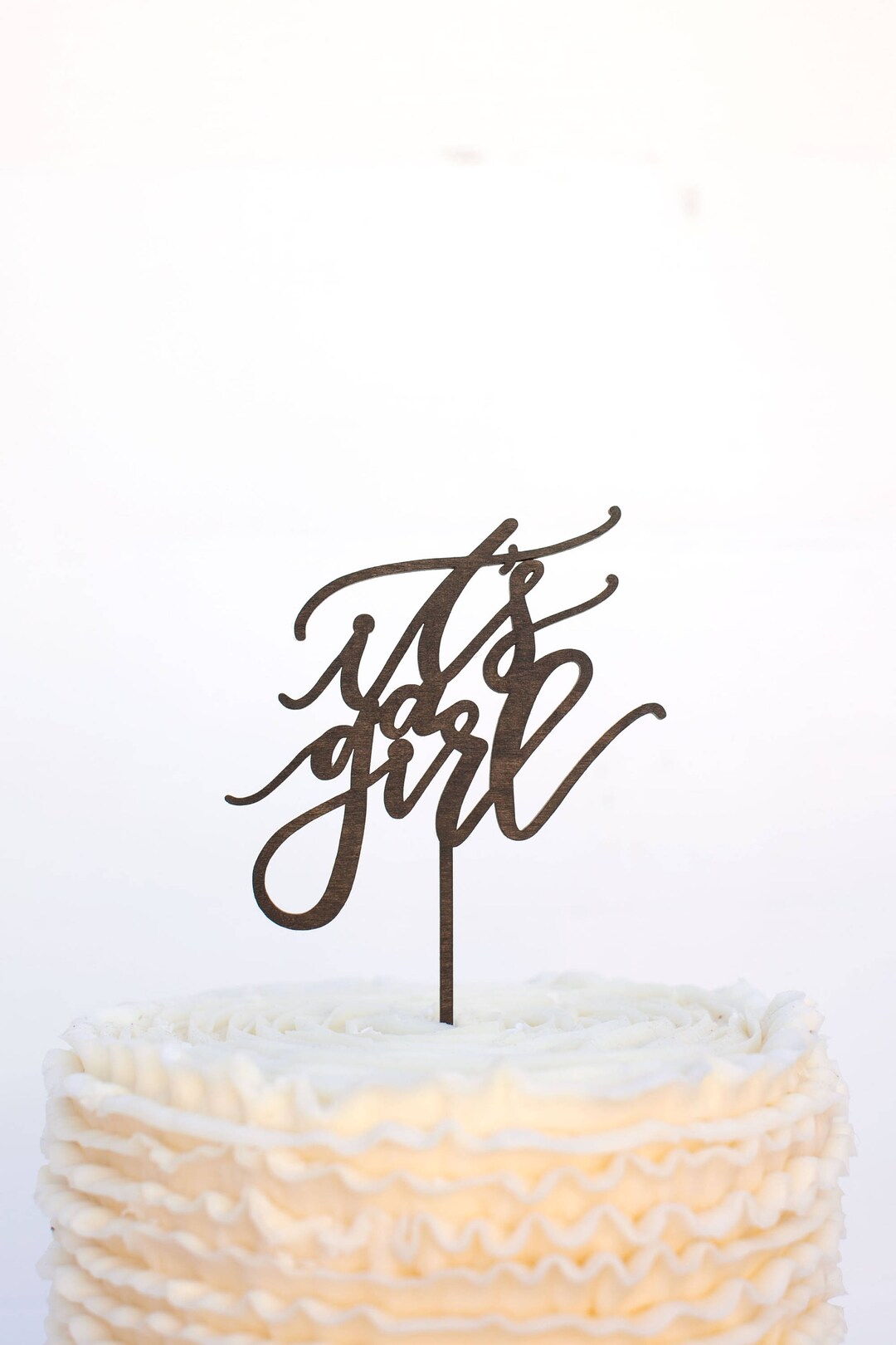It's A Girl Cake Topper, Birthday Cake Topper, Wood Cake Topper, Baby ...