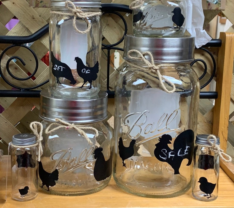 Canister Set, Chicken Lovers, Rooster Decor, Mason Jar Canister Set ...
