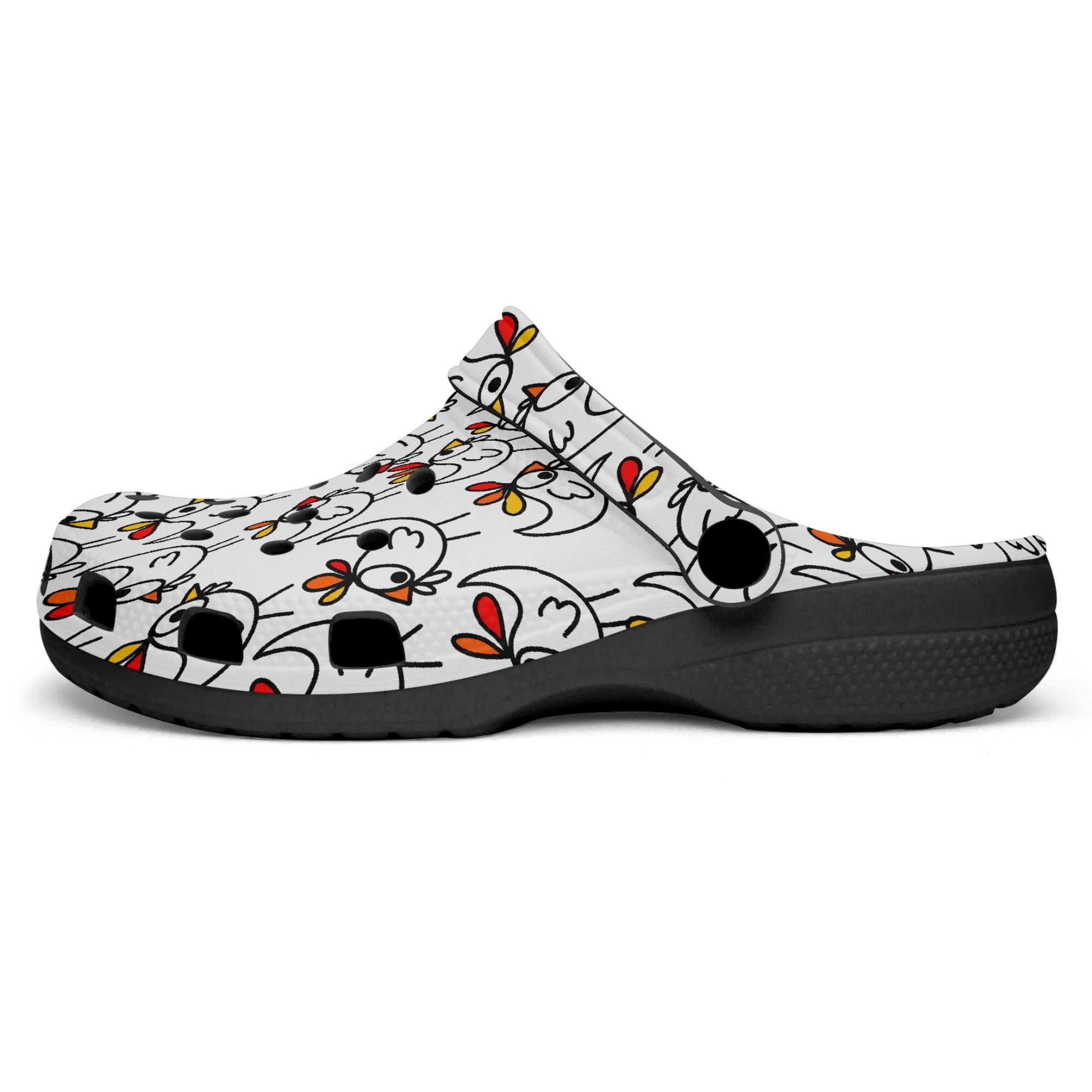 Clogs, Crazy Chicken, Funny Chicken Shoes, Chicken Coop Shoes, Slide On ...