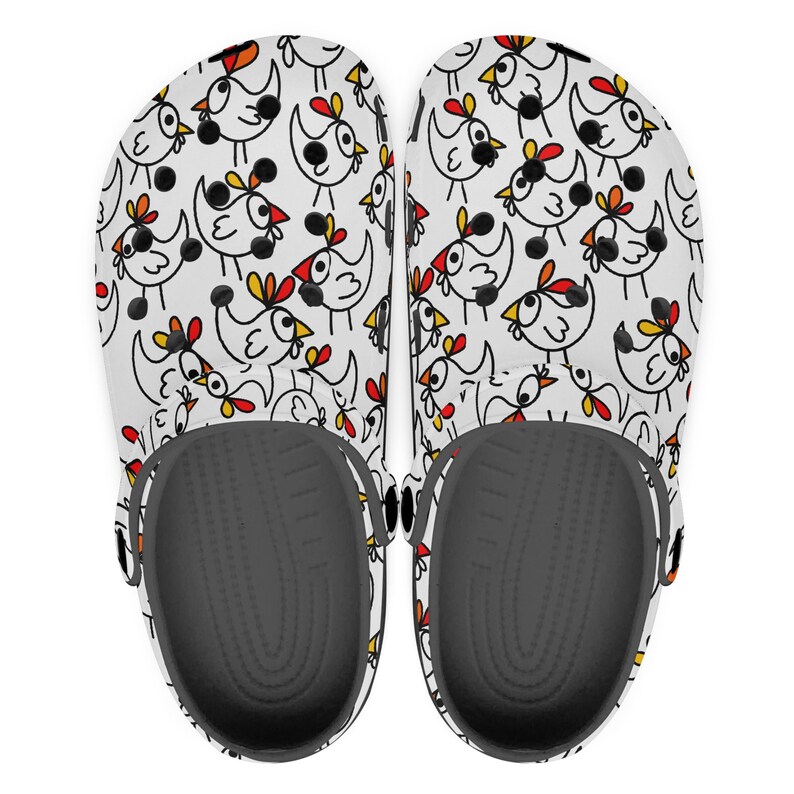 Clogs, Crazy Chicken, Funny Chicken Shoes, Chicken Coop Shoes, Slide On ...