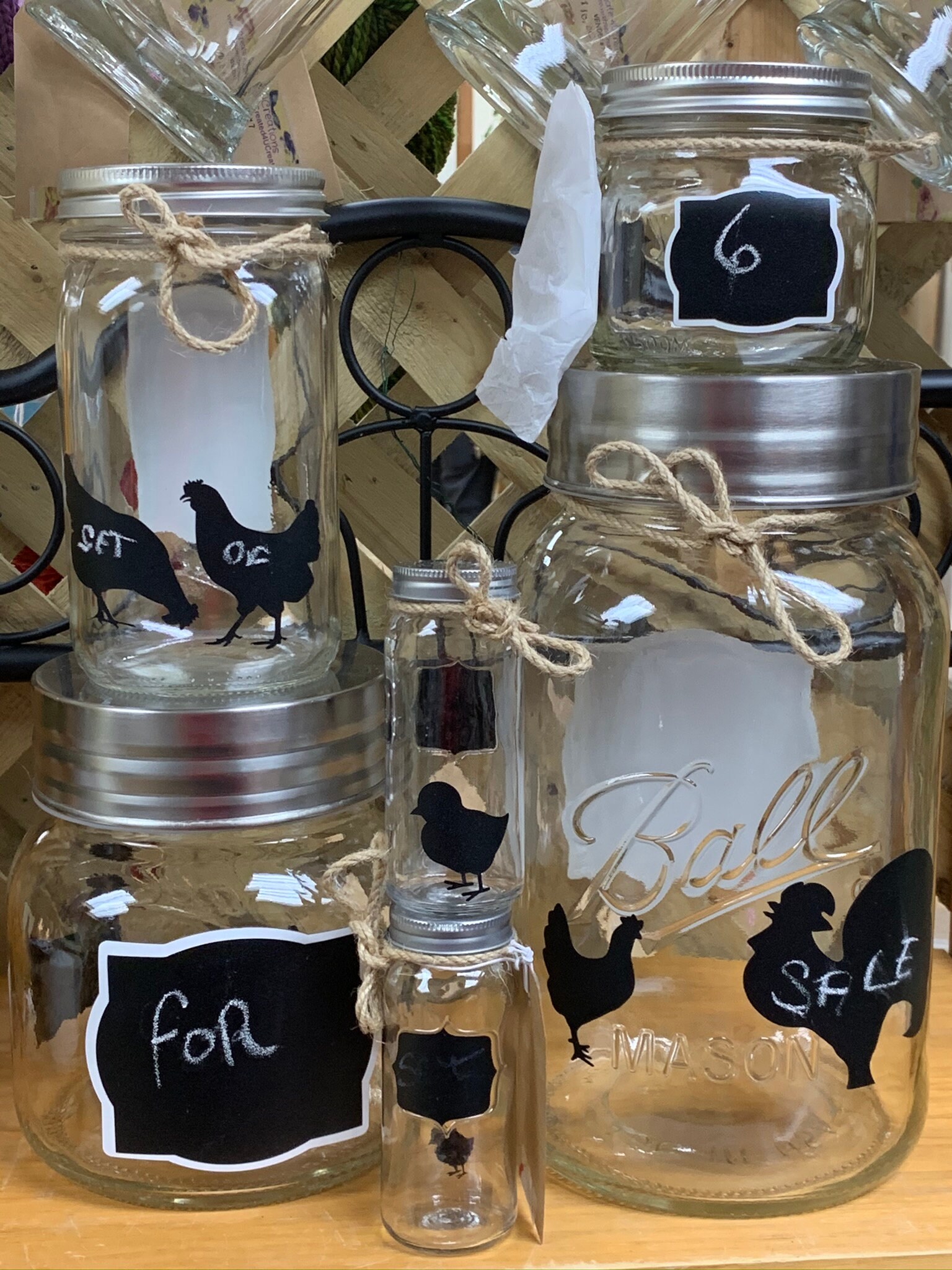 Canister Set, Chicken Lovers, Rooster Decor, Mason Jar Canister Set ...