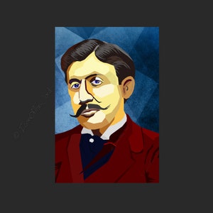 Marcel Proust Literature Portraits for Home Office, Practice, Cafe ...