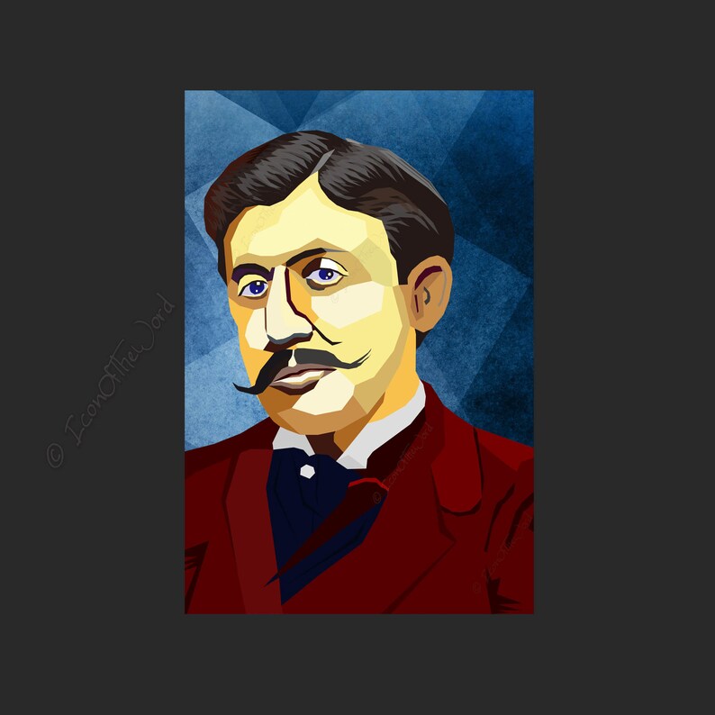 Marcel Proust Literature Portraits for Home Office, Practice, Cafe ...