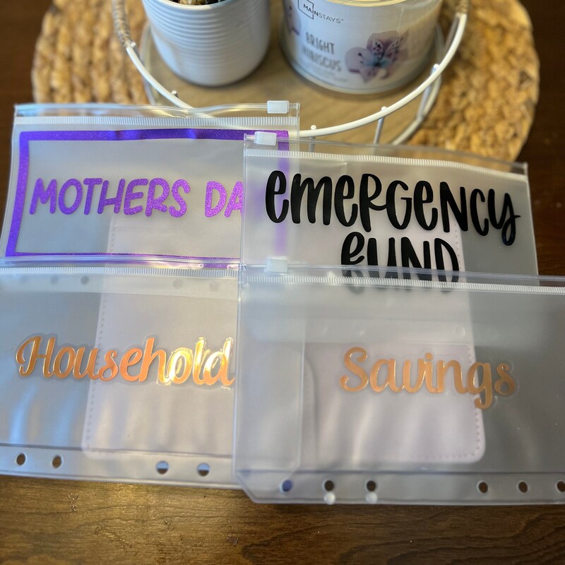 Zipper Cash Envelopes - Etsy