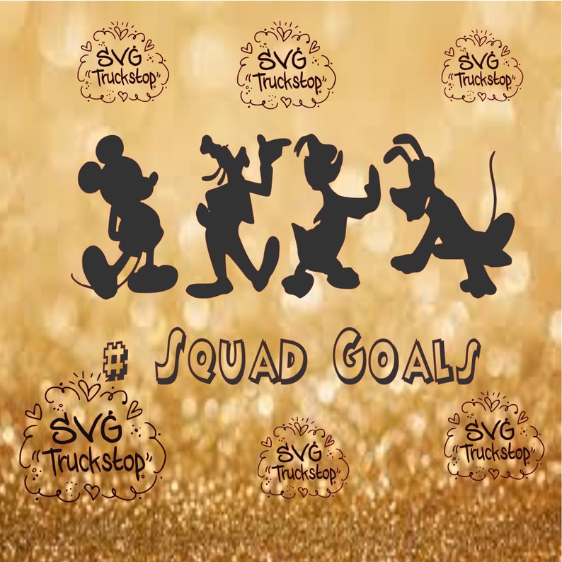 Squad Goals Mickey svg quote cutting file SVG file Disney trip | Etsy