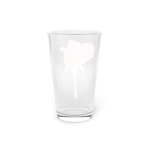 Red Rose Pint Glass, 16oz - Etsy