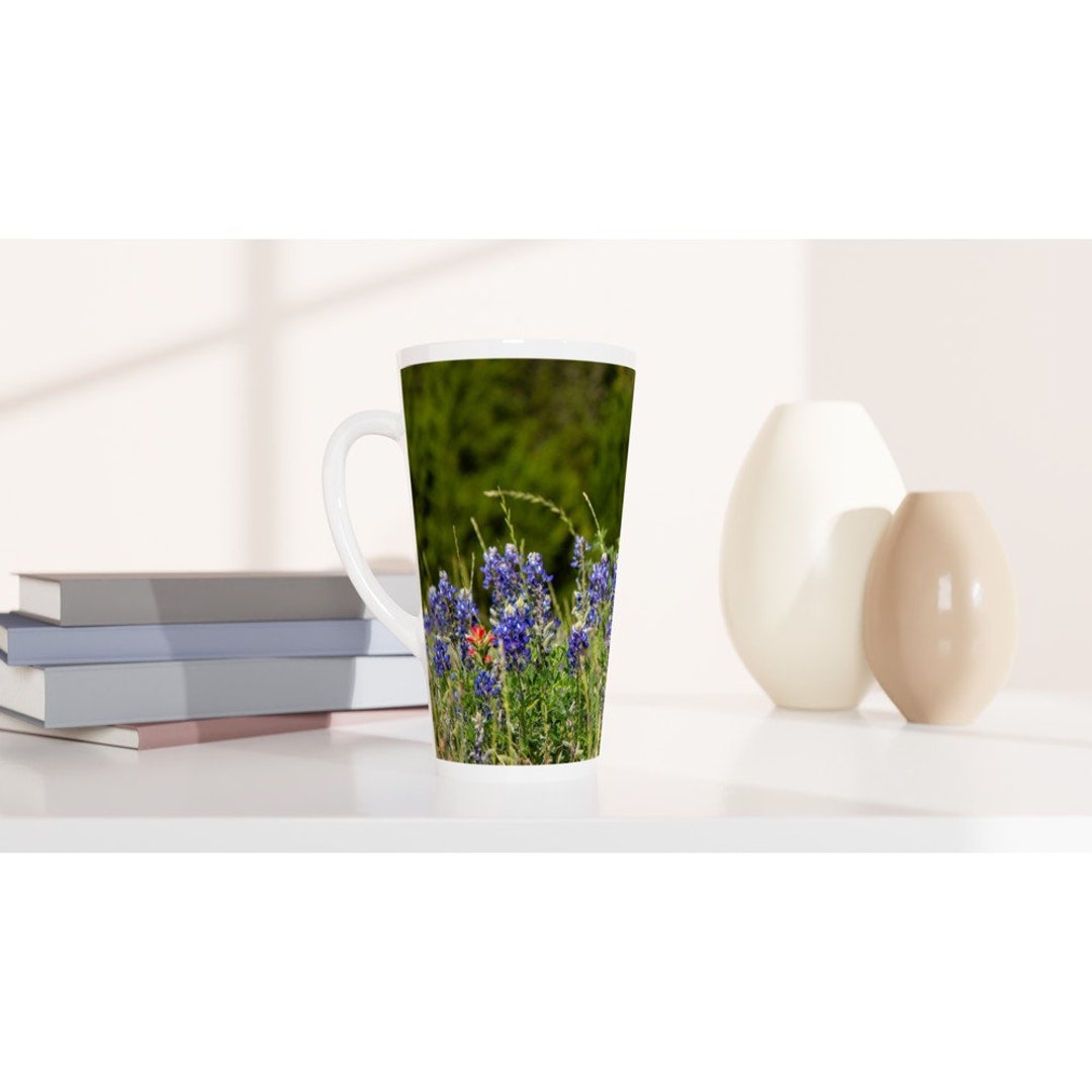 Texas Bluebonnet Latte 17oz Ceramic Mug - Etsy