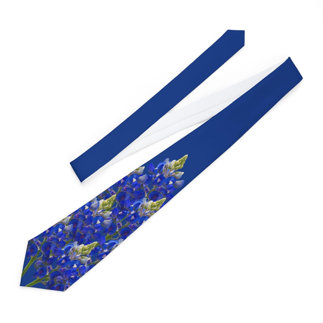 Texas Bluebonnet Floral Necktie: Spring Wedding Groomsmen Gift - Etsy
