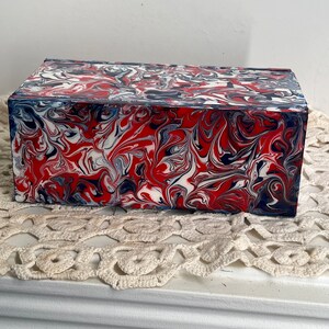 Red White and Blue Box All American - Etsy
