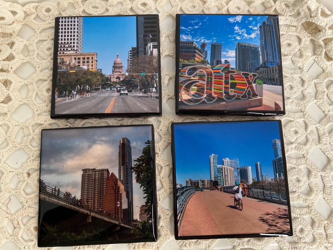 Colorful Austin Texas Photo Coasters - Etsy