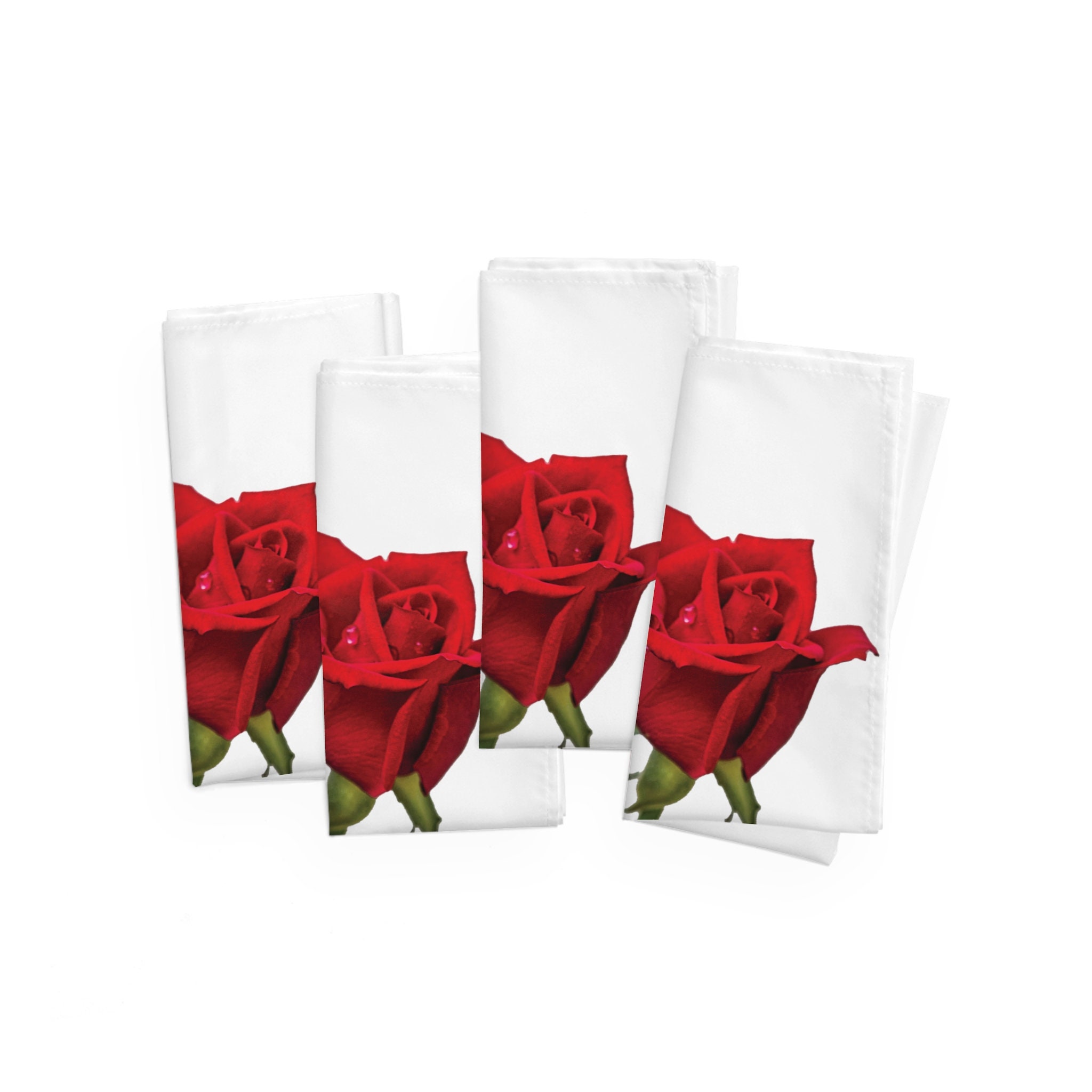 Red Rose Napkins - Etsy