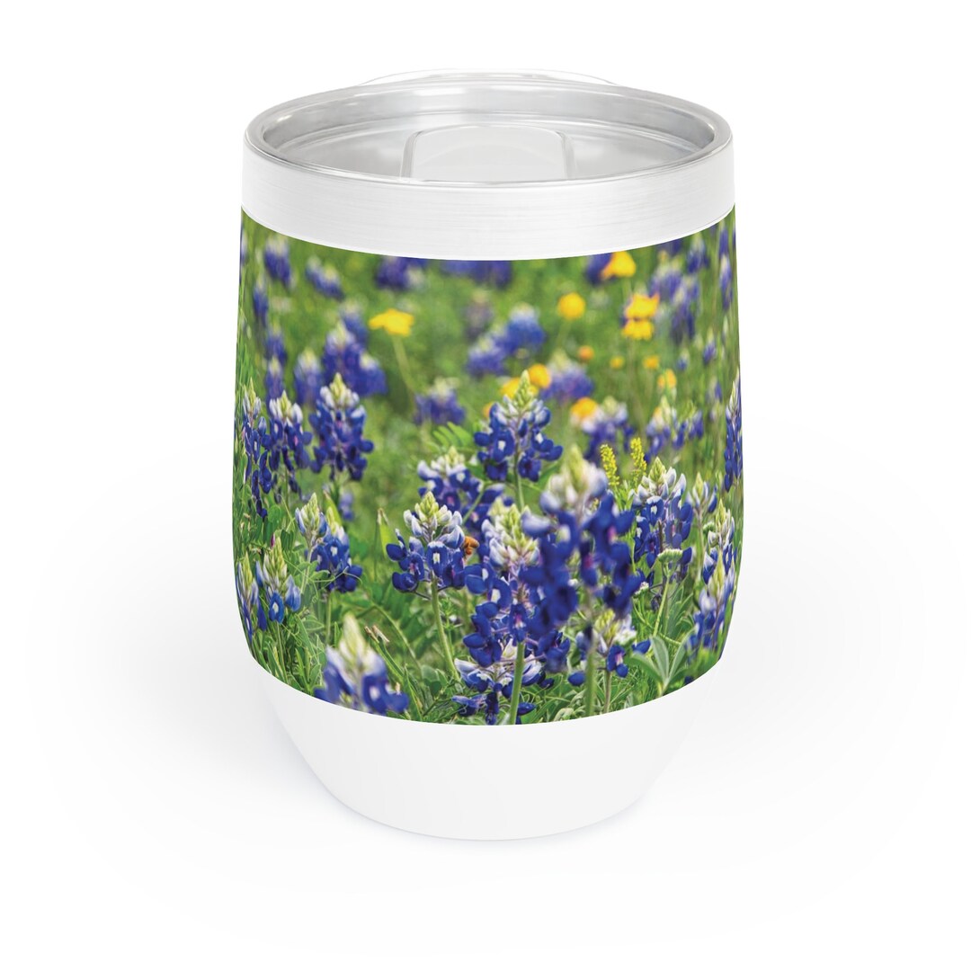 Texas Bluebonnets Chill Wine Tumbler Photo by Sarah Peterson - Etsy