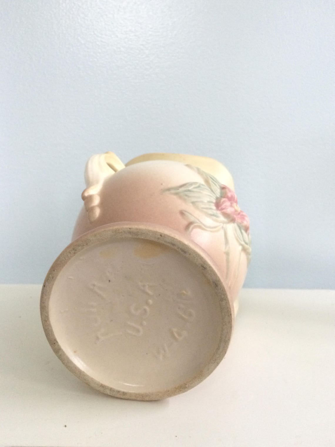 Hull Art Pottery Vase Wildflower Pattern Pink Fuchsia - Etsy