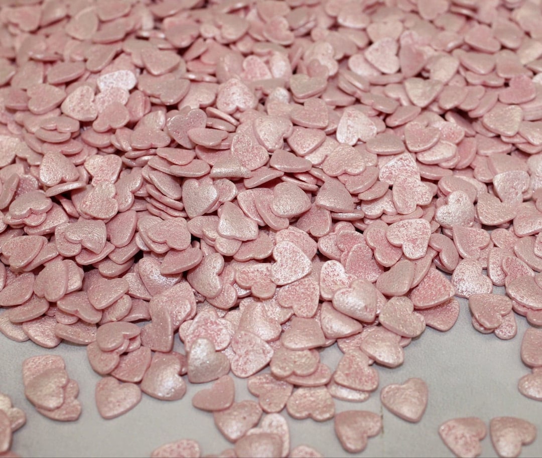 Pearly Pink Heart Sprinkle Shape-edible Sprinkles - Etsy