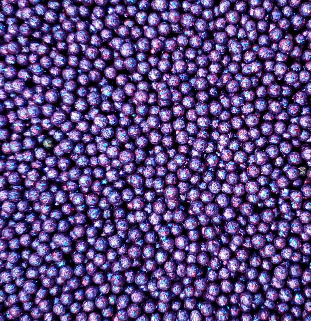 Cosmic Purple 4mm Glitter Pearls, Sprinkles, Cake Sprinkles, Cookie ...