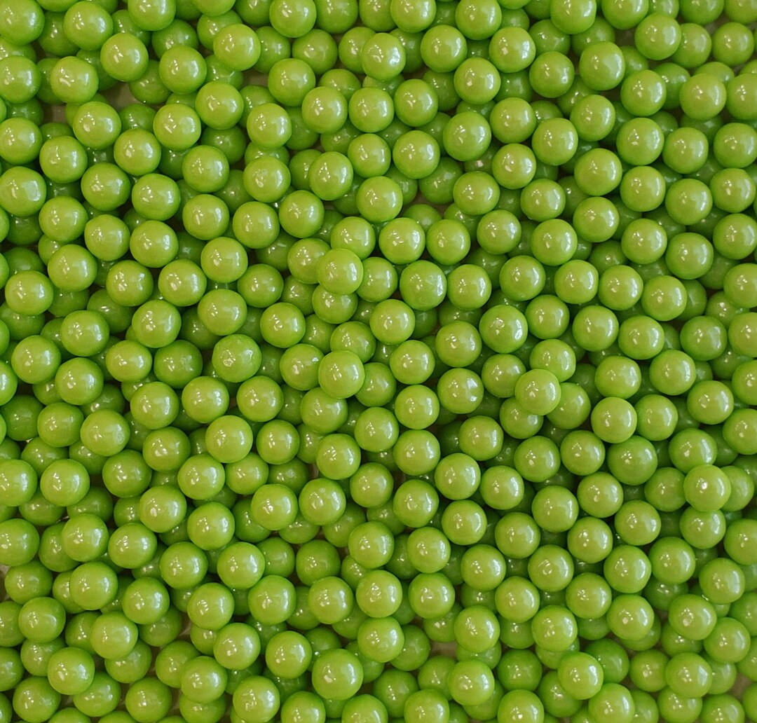 Lime Green 6mm Sugar Pearls, Edible Sprinkles, Cake Sprinkles, Cookie ...