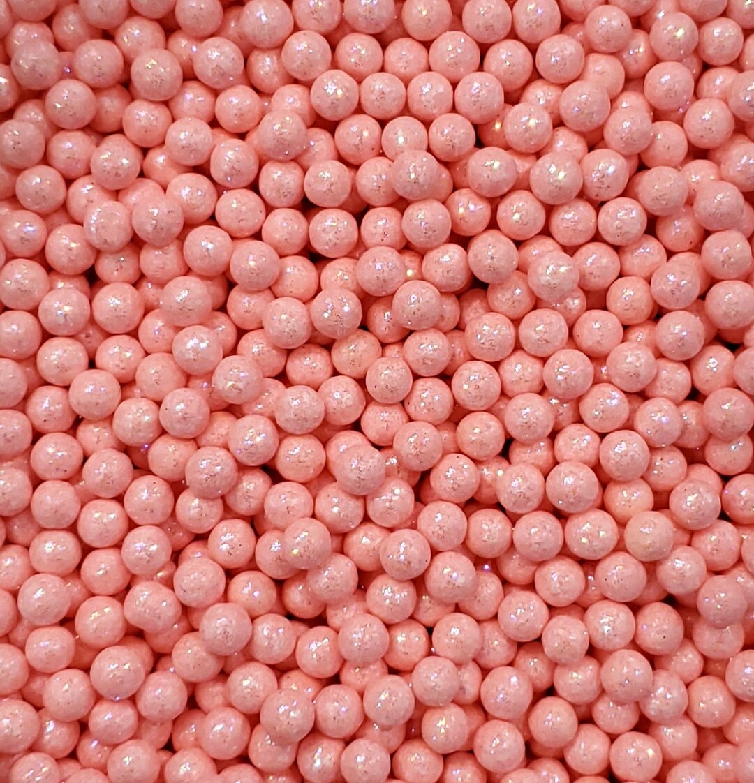 Pink 6mm Glitter Pearls, Sprinkles, Cake Sprinkles, Cookie Sprinkles - Etsy
